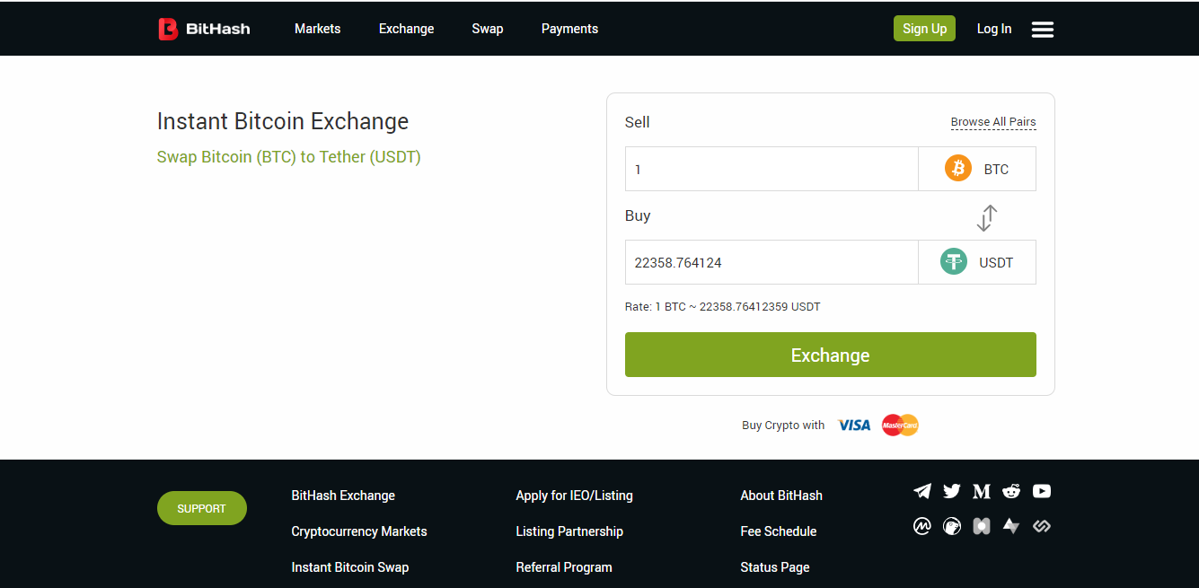 BitHash Cryptocurrency Exchange Review : Pros & Cons